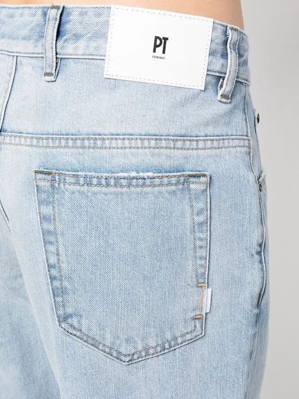 PT TORINO Mid-rise Straight-leg Jeans - Blue
