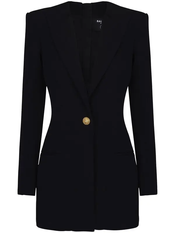 Balmain Single-breasted Blazer Dress - Black