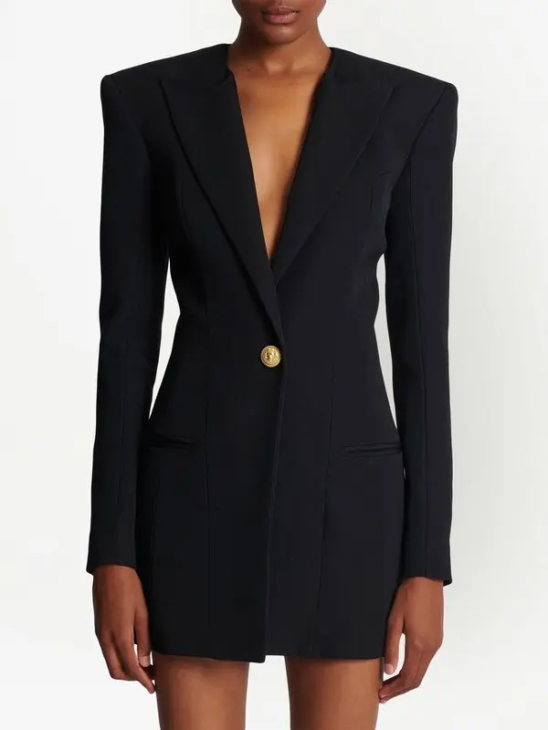 Balmain Single-breasted Blazer Dress - Black