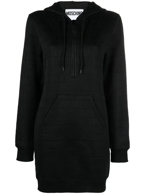 Moschino Monogram Logo-print Hoodie Dress