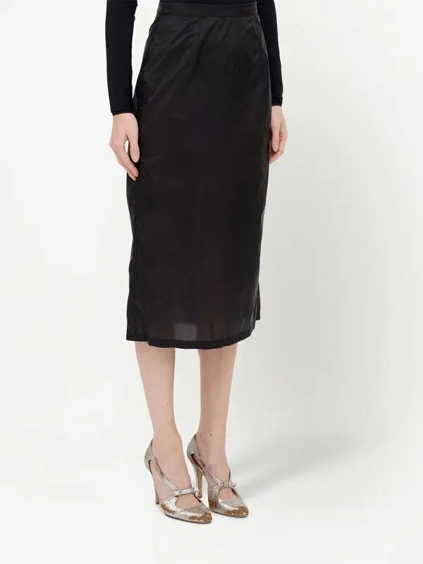 MAISON MARGIELA High-waisted Midi Skirt - Black