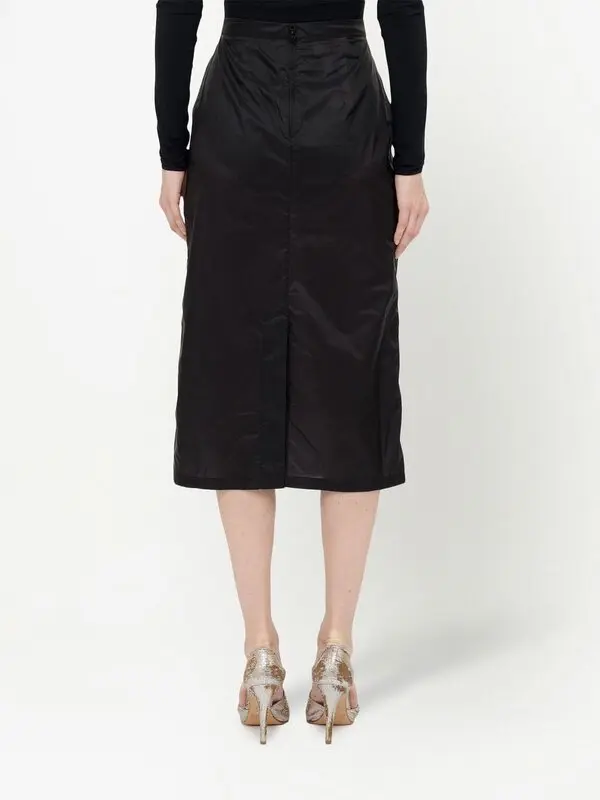 MAISON MARGIELA High-waisted Midi Skirt - Black
