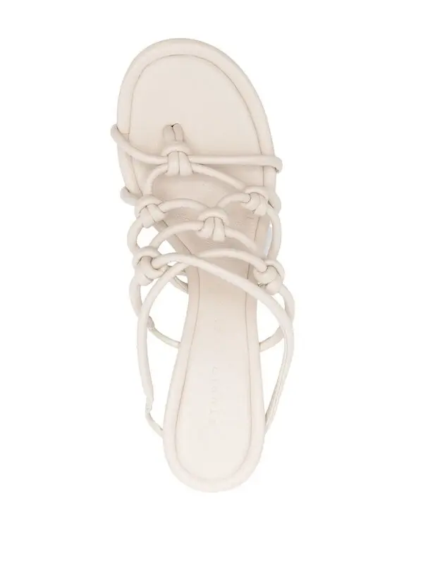 Studio Amelia Strappy 95mm Leather Sandals - Neutrals