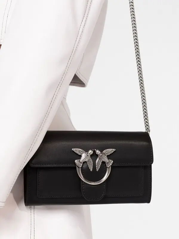 Pinko Love Birds Buckle Wallet - Black