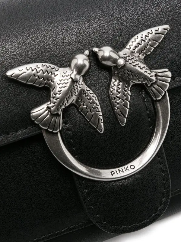 Pinko Love Birds Buckle Wallet - Black
