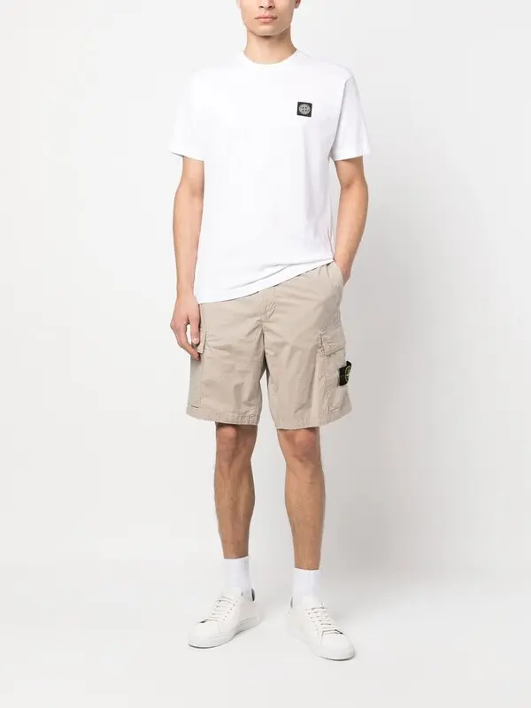 Stone Island Parachute Canvas Knee-length Shorts - Neutrals