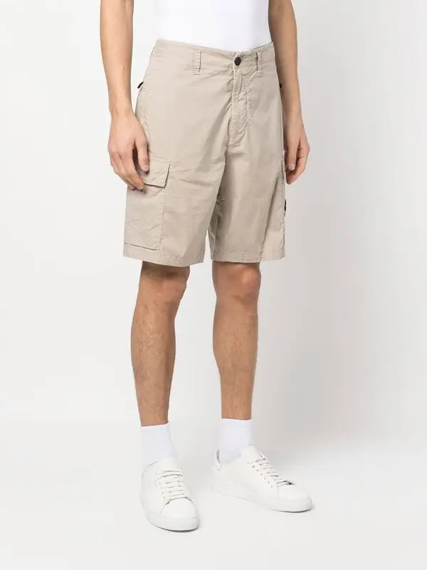 Stone Island Parachute Canvas Knee-length Shorts - Neutrals
