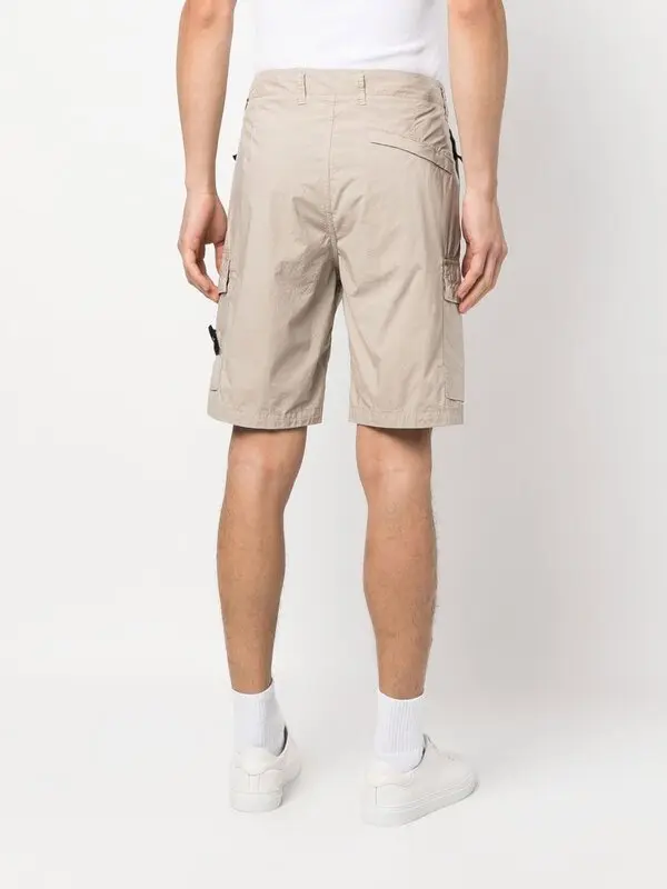 Stone Island Parachute Canvas Knee-length Shorts - Neutrals