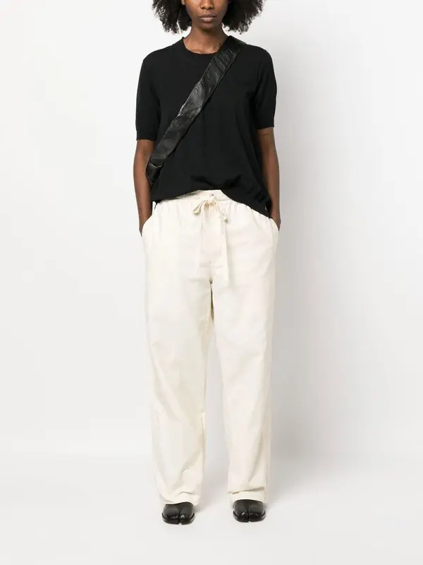 UMA WANG Fine-knit Cotton-blend T-shirt