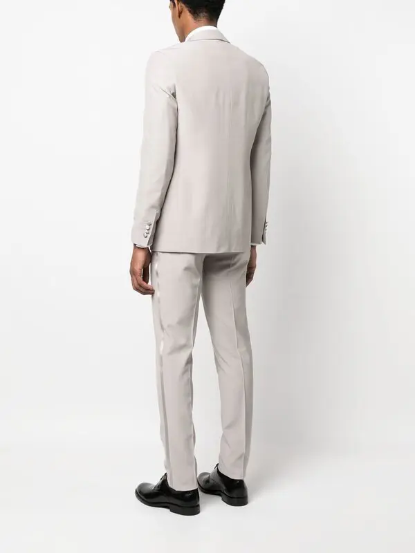Canali Silk-lapel Single-breasted Dinner Suit - Grey
