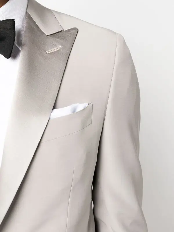 Canali Silk-lapel Single-breasted Dinner Suit - Grey
