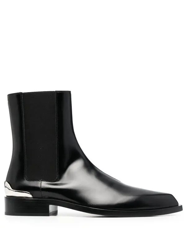 JIL SANDER Pointed Leather Ankle Boots