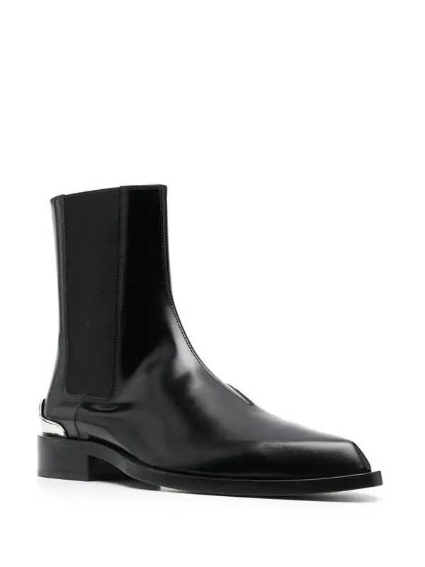 JIL SANDER Pointed Leather Ankle Boots