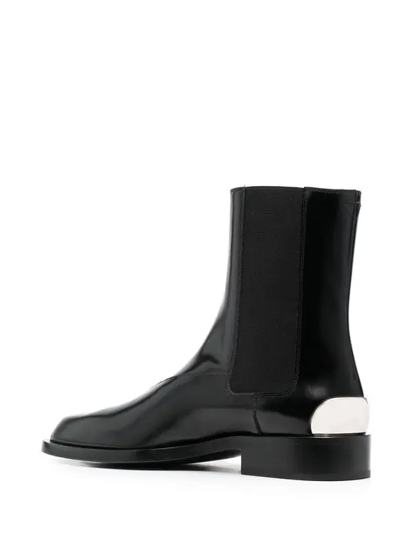 JIL SANDER Pointed Leather Ankle Boots