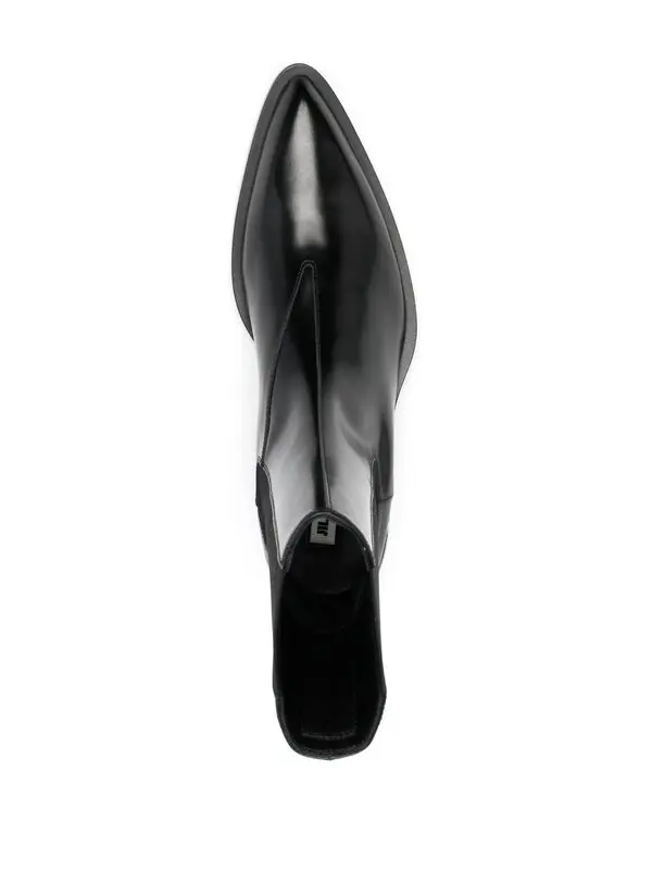 JIL SANDER Pointed Leather Ankle Boots