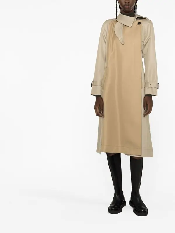 Sacai Two-tone Buttoned Coat
