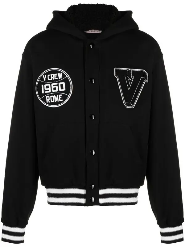 Valentino Garavani Buttoned Varsity Hoodie