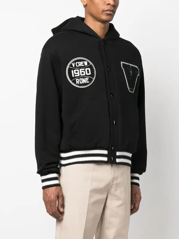 Valentino Garavani Buttoned Varsity Hoodie
