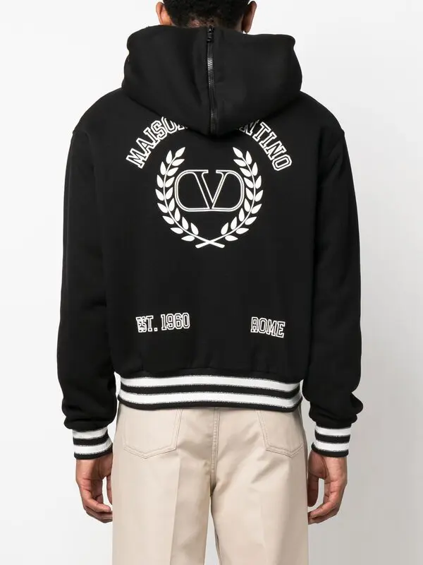 Valentino Garavani Buttoned Varsity Hoodie