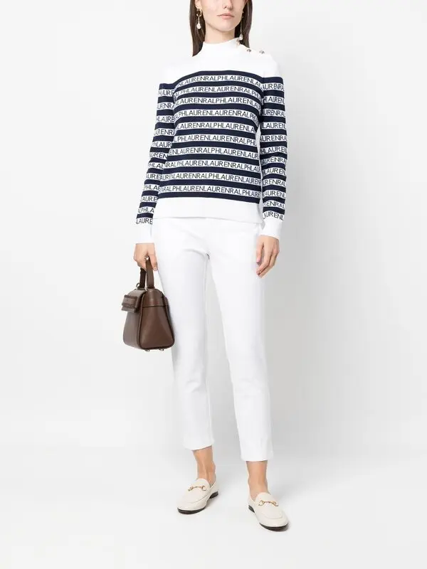 Ralph Lauren Striped Mock-neck Jumper