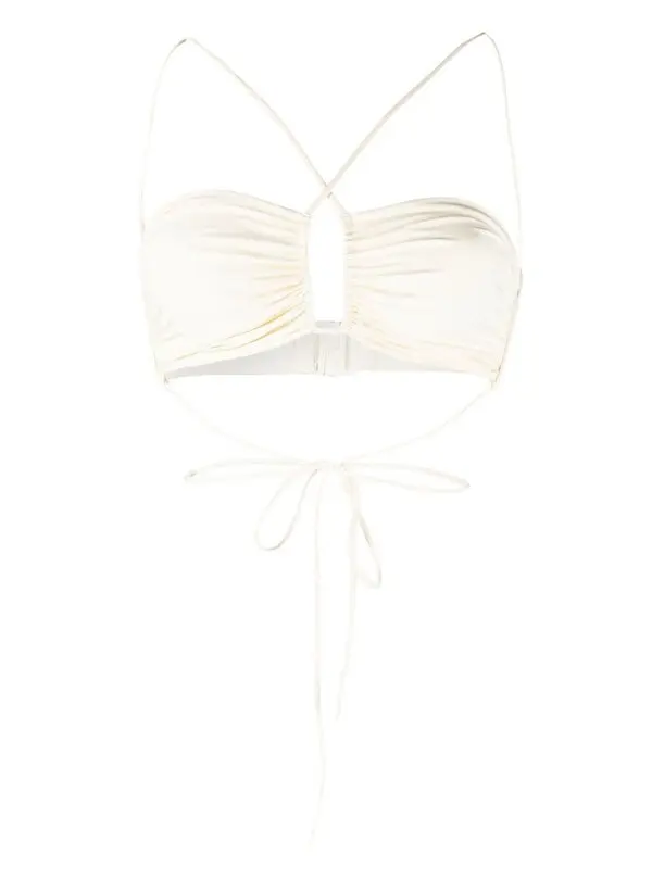 Magda Butrym Criss-cross Bandeau Top - White