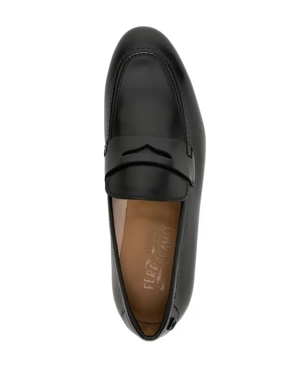 FERRAGAMO Leather Penny Loafers