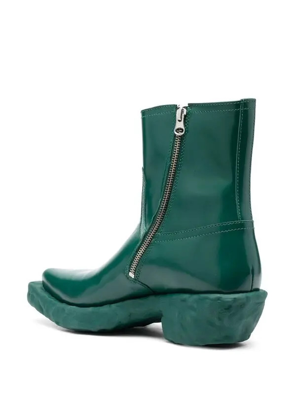 Camper 55mm Textured-sole Boots - Green