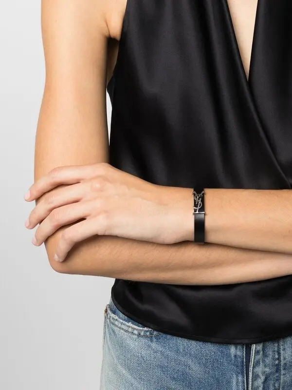 Saint Laurent Cassandre Logo Bracelet