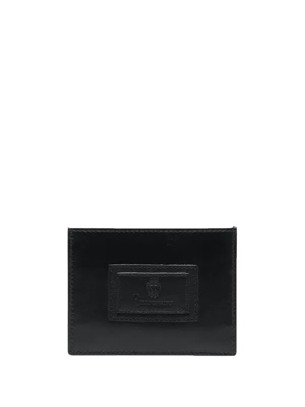 BILLIONAIRE Logo Leather Cardholder - Black