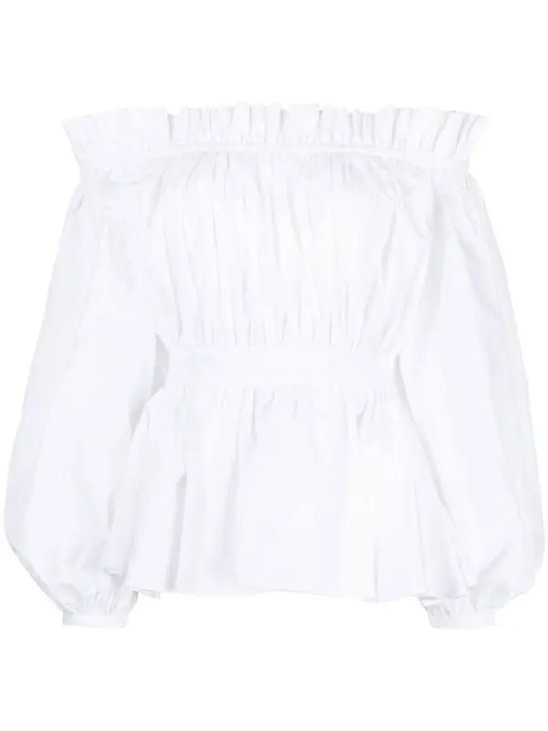 Alexander McQueen Off-shoulder Blouse - White
