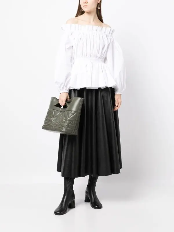 Alexander McQueen Off-shoulder Blouse - White