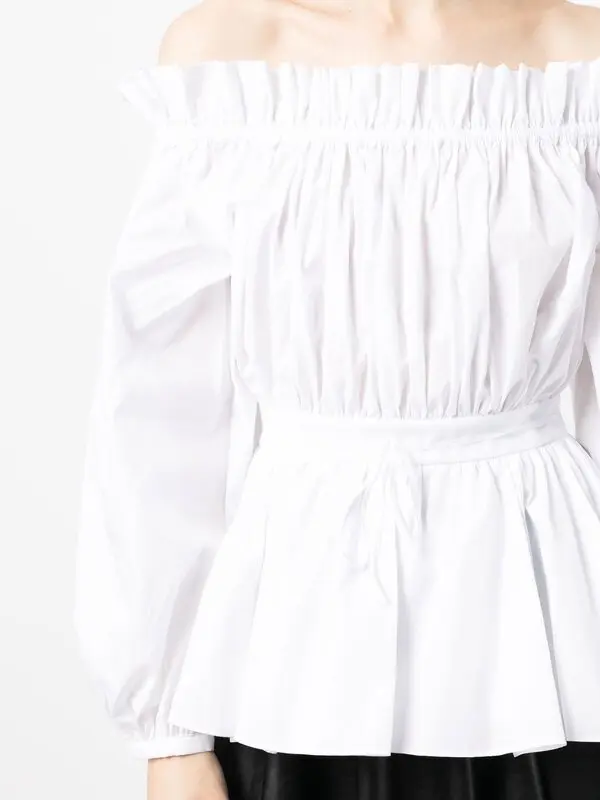 Alexander McQueen Off-shoulder Blouse - White