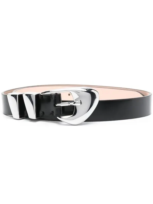By Far Moore Patent Leather Belt - Black