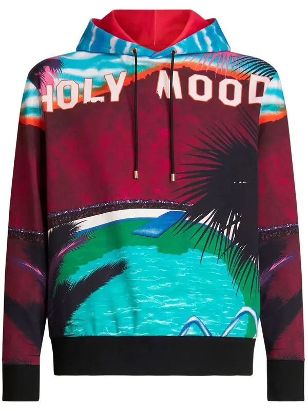 Etro Graphic-print Pullover Hoodie - Red