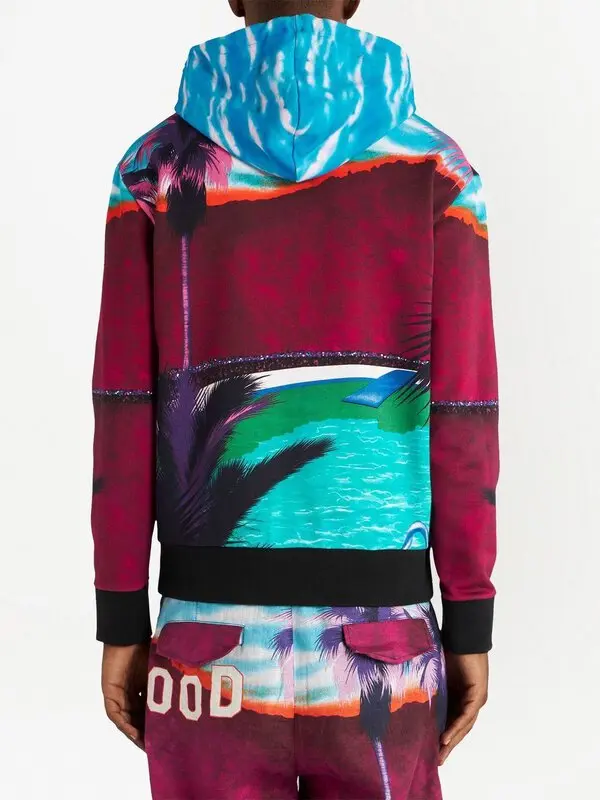 Etro Graphic-print Pullover Hoodie - Red