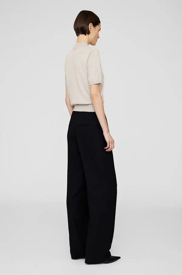 ANINE BING Monique Sweater Wool-cashmere Blend Mock Neck Top