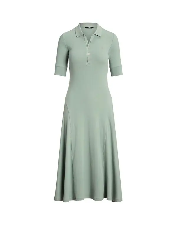 Ralph Lauren Cotton-Blend Polo Dress Midi Dress Size Cotton, Modal,  Elastane - Sage Green | Editorialist