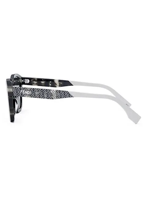 Fendi Square 51mm Acetate Sunglasses