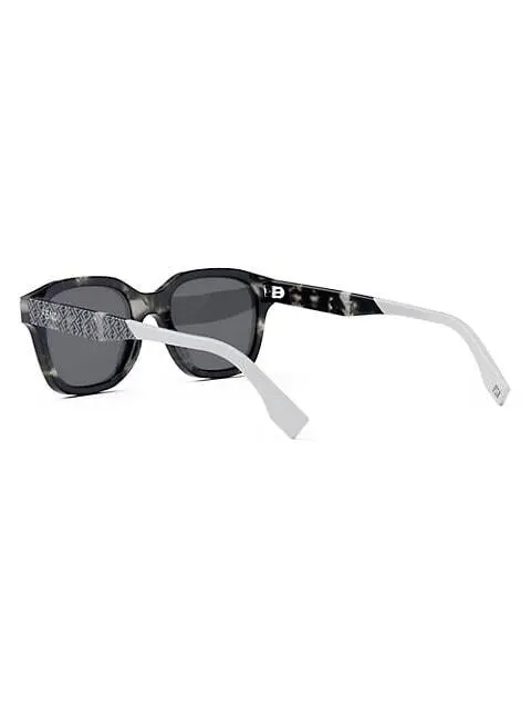 Fendi Square 51mm Acetate Sunglasses