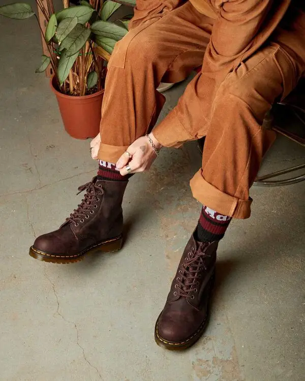 Dr. Martens 1460 Waxed Full Grain Leather Lace-up Boots