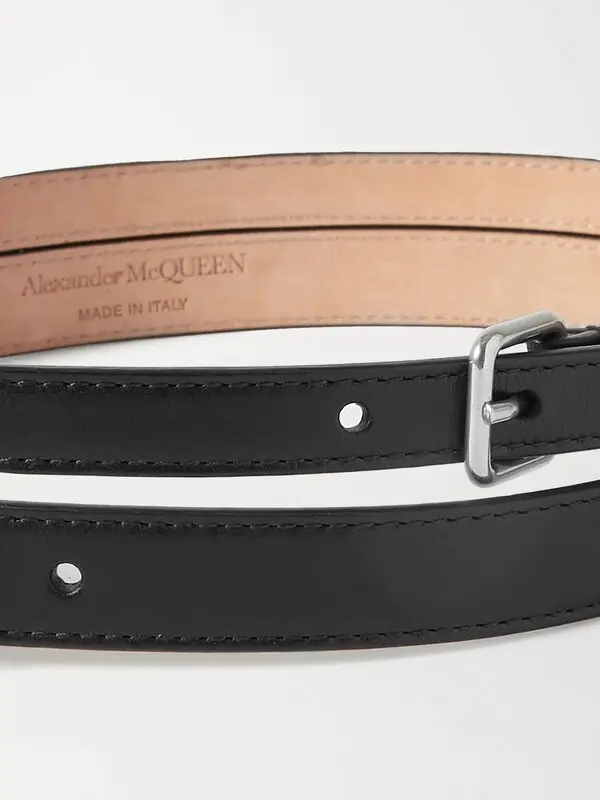 Alexander McQueen Double-strap Leather Waist Belt
