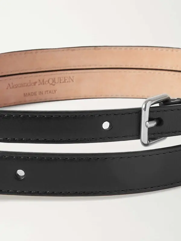 Alexander McQueen Double-strap Leather Waist Belt