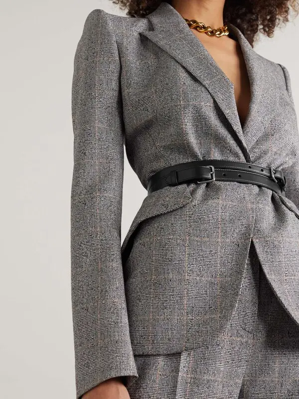 Alexander McQueen Double-strap Leather Waist Belt