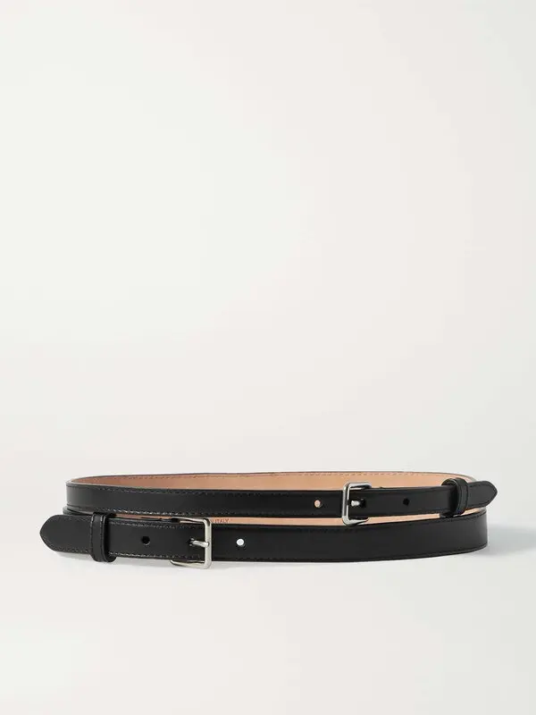 Alexander McQueen Double-strap Leather Waist Belt