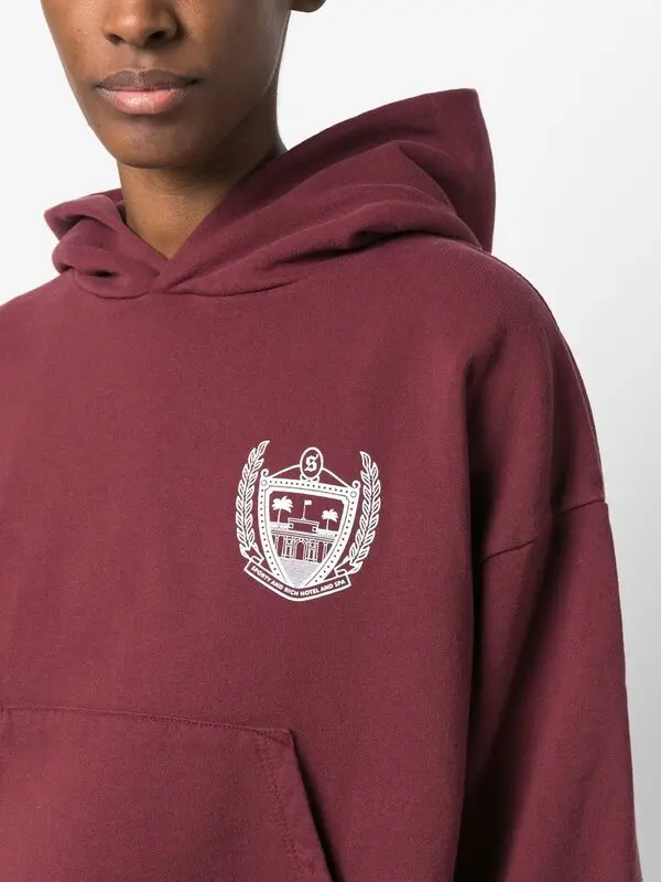 Sporty & Rich Logo-print Cropped Hoodie