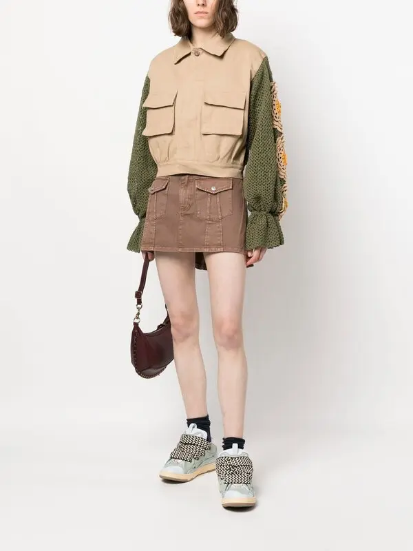 TU LIZÉ Tu Lize Knit-sleeve Cropped Jacket