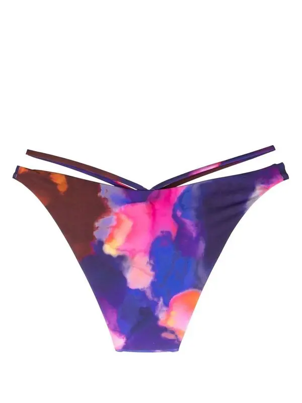 Simkhai Emmalynn Watercolour Bikini Bottom - Blue