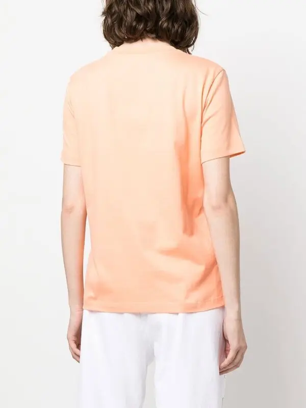 MSGM Logo-print Cotton T-shirt - Orange