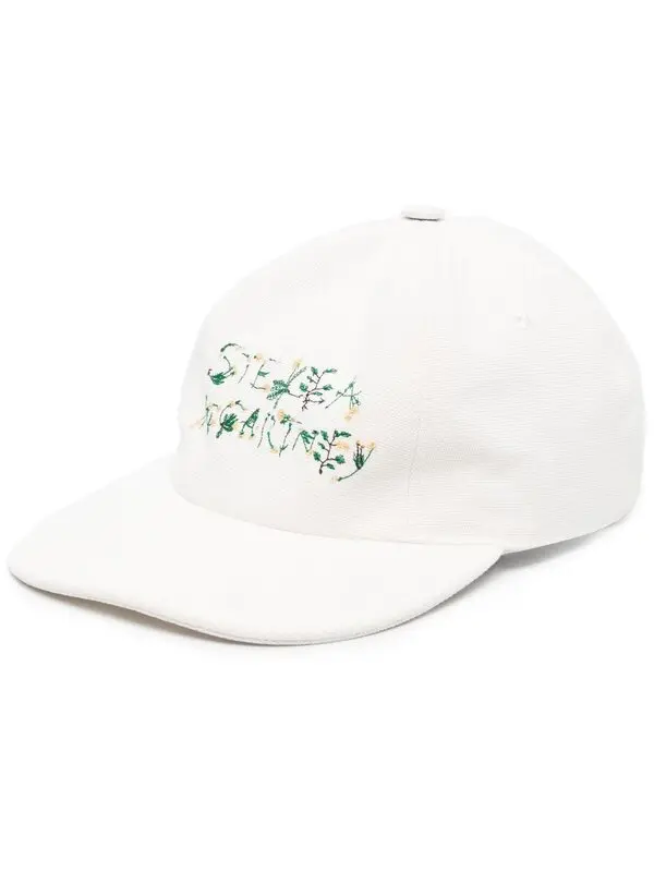 Stella McCartney Floral Logo-print Cap - White