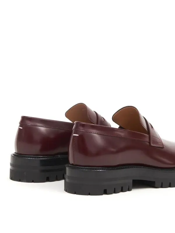 MAISON MARGIELA Tabi Leather Loafers - Red
